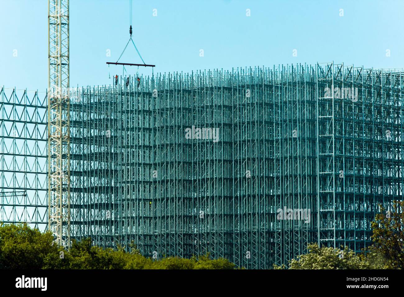 construction site, superstructure, scaffolding, construction sites ...