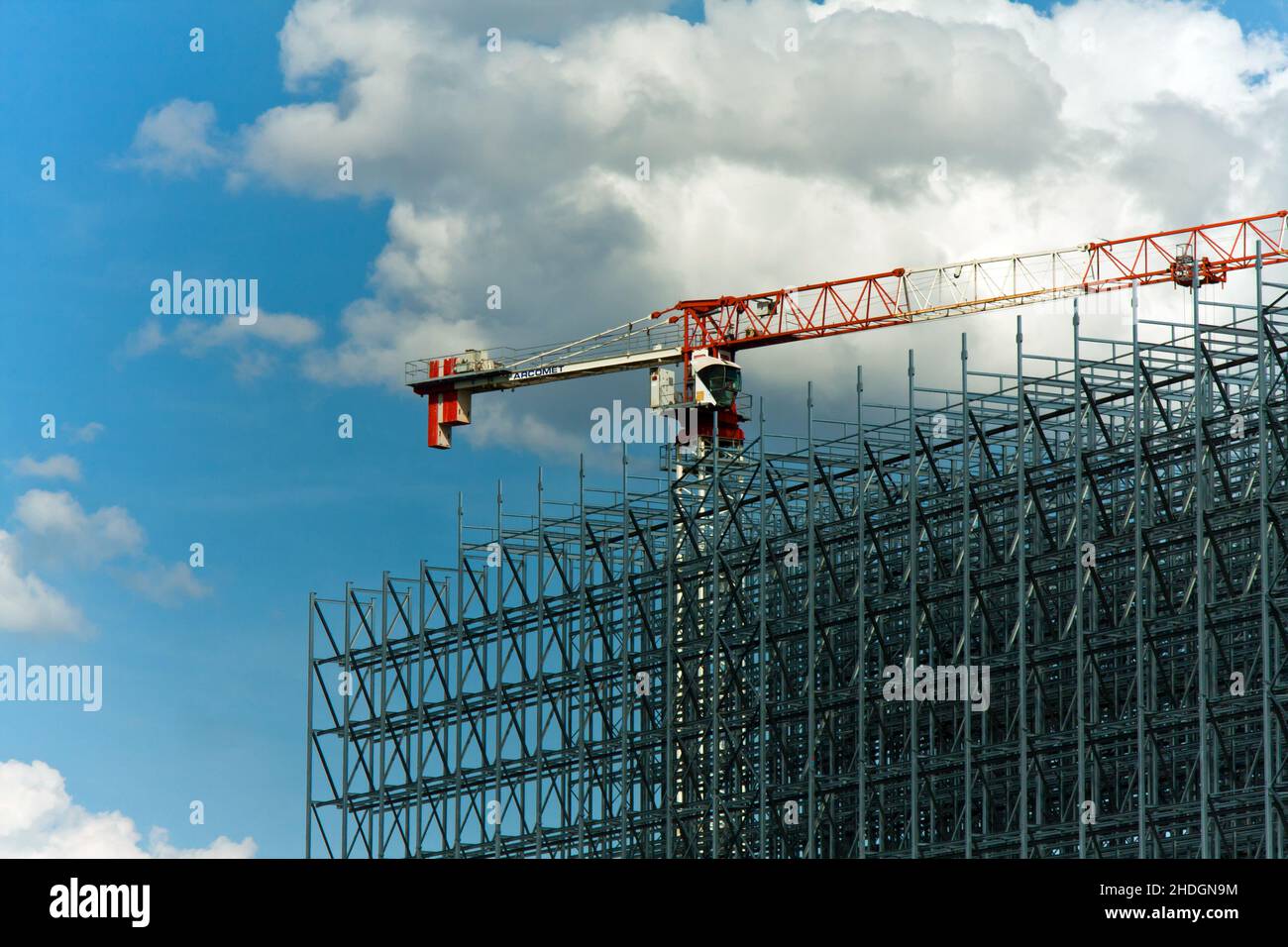 construction site, superstructure, scaffolding, construction sites ...