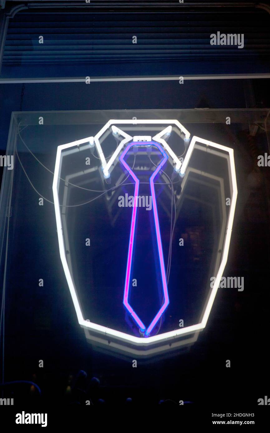 tie, shirt, neon light, neckties, shirts, neon lights Stock Photo - Alamy