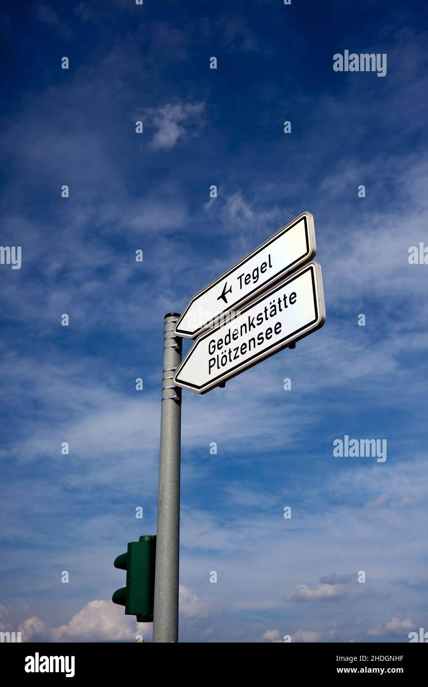 berlin, direction sign, direction signs Stock Photo - Alamy