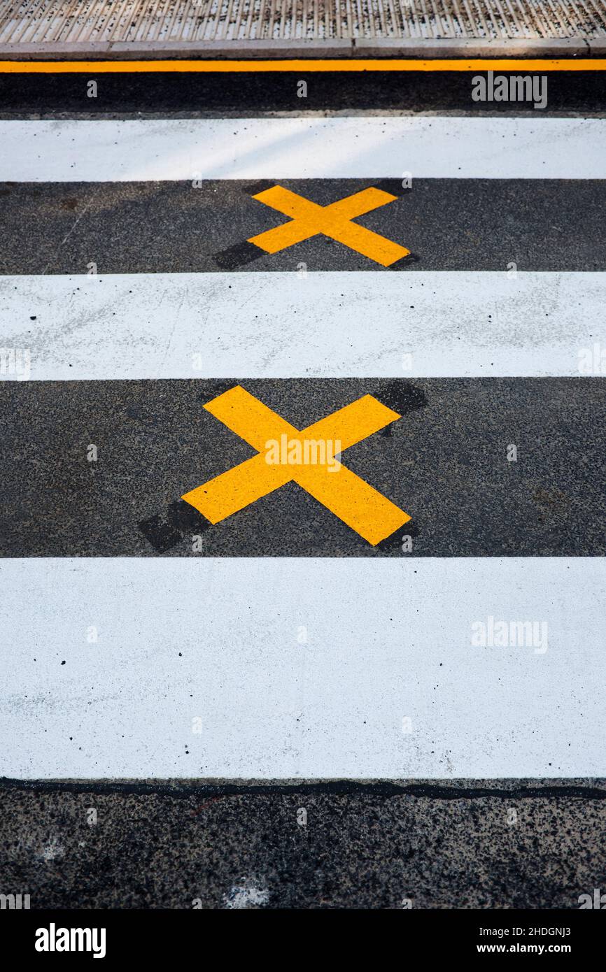 cross, marker, pedestrian crossing, crosses, markers Stock Photo - Alamy