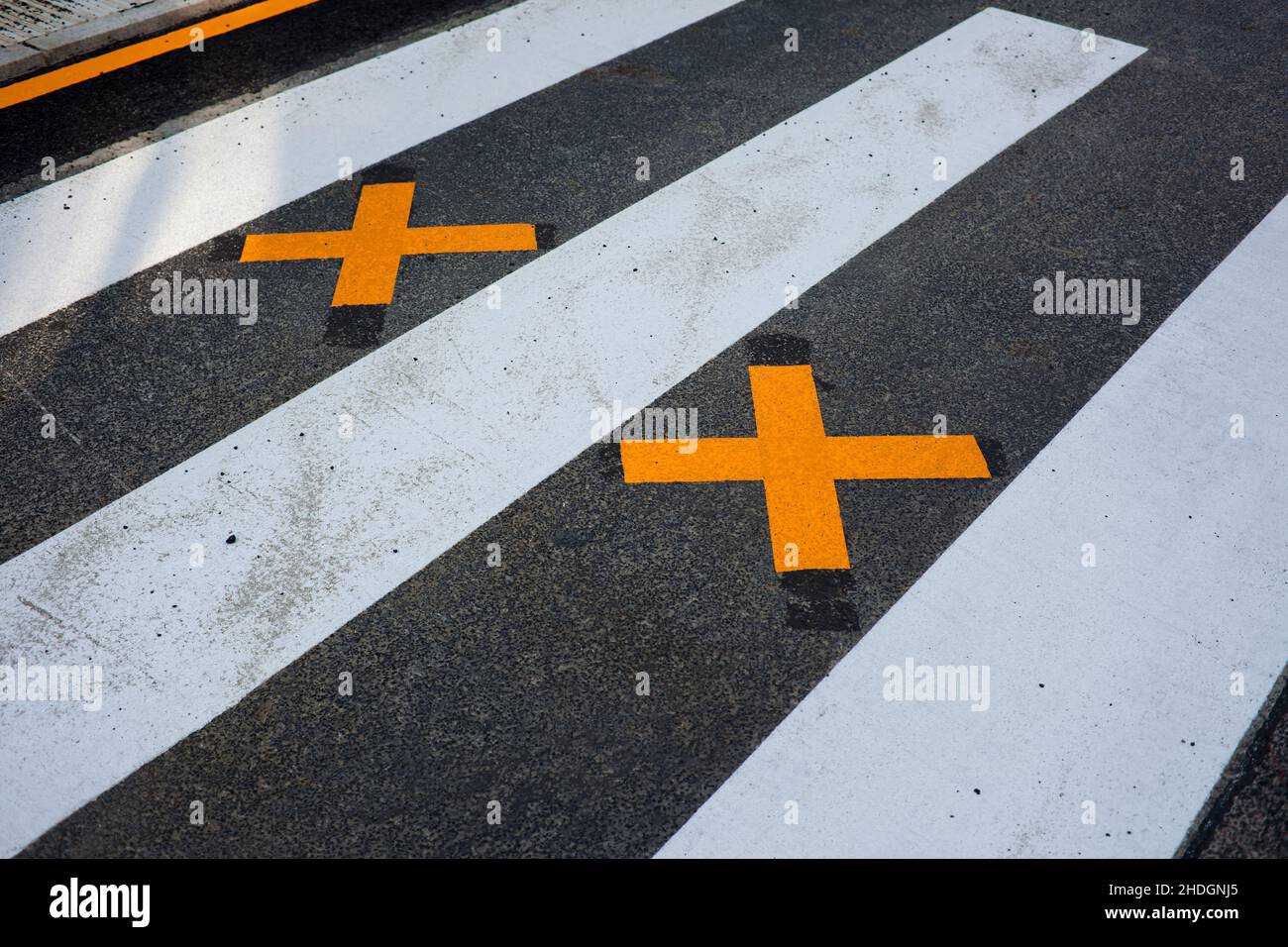 cross, marker, pedestrian crossing, crosses, markers Stock Photo - Alamy