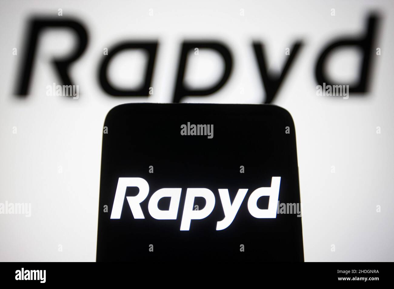 In this photo illustration, Rapyd logo of the fintech company seen ...