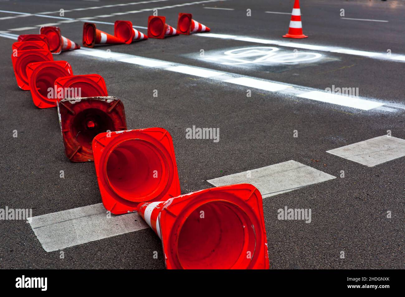 barrier, bike lane, pylon, barriers, bicycle lane, bike lanes, bike ...