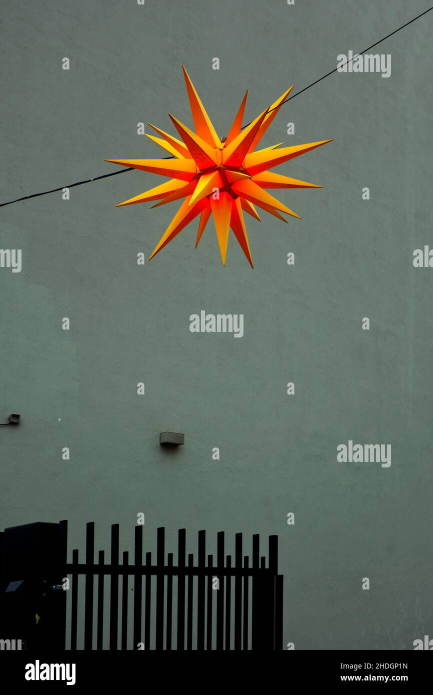 christmas lights, moravian star, christmas light, moravian stars Stock ...