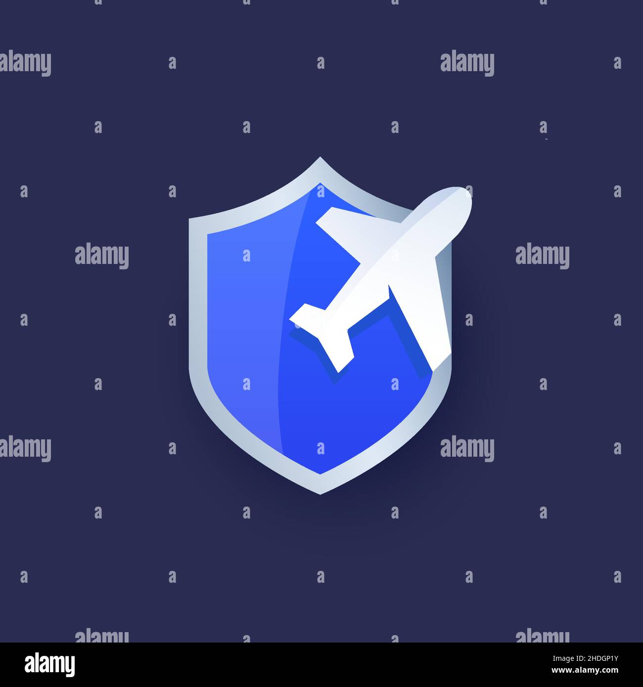Travel insurance logo with shield and airplane Stock Vector Image & Art ...