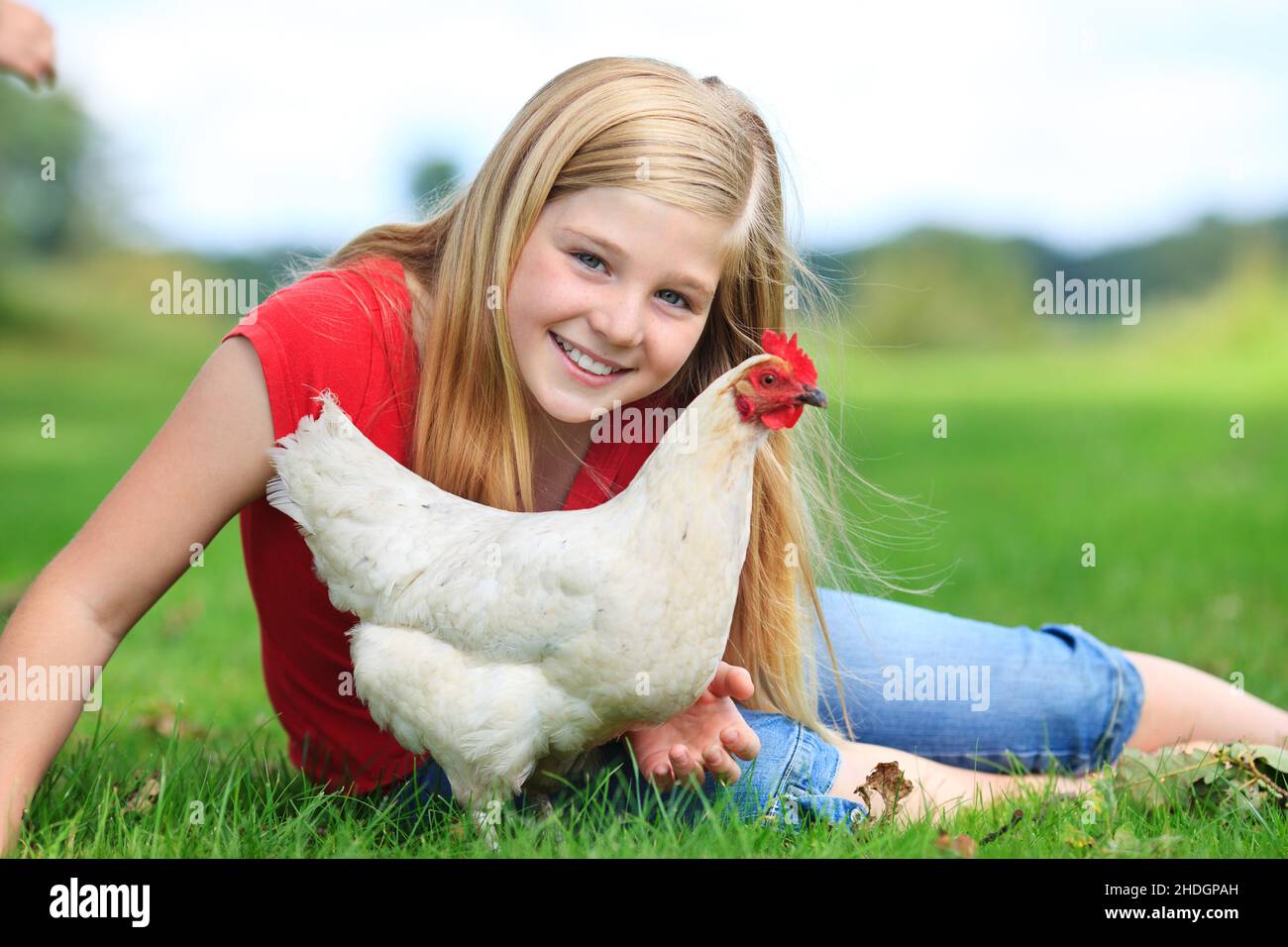 Girls with animal hi-res stock photography and images - Alamy