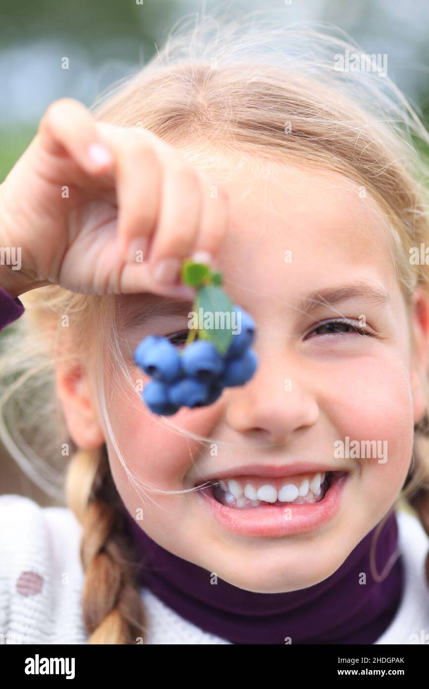 girl, blueberrys, girls, raspberries Stock Photo - Alamy