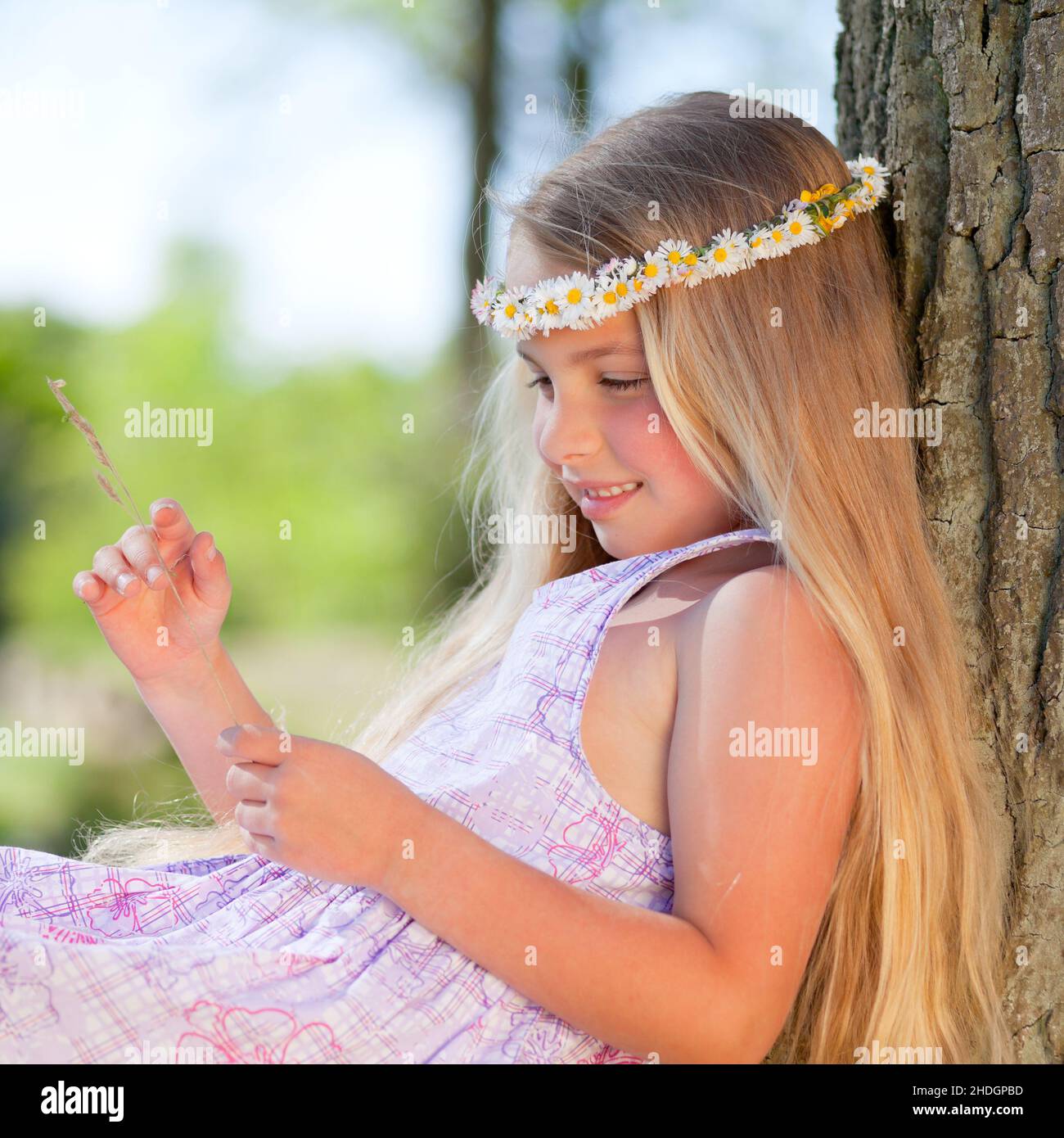 portrait, girl, spring, garland, portraits, girls, garlands Stock Photo ...