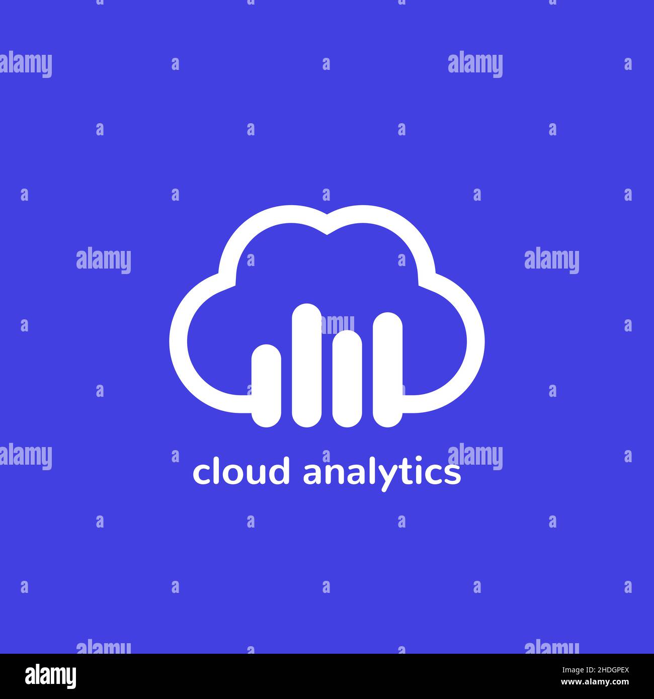 cloud analytics vector icon or logo Stock Vector Image & Art - Alamy