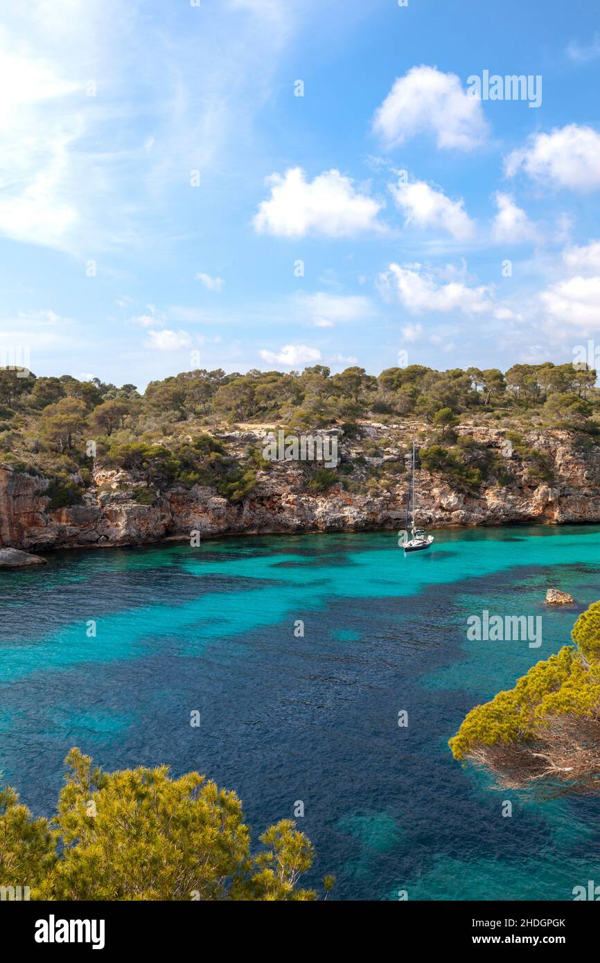 sailing, bay, majorca, bays, majorcas Stock Photo - Alamy