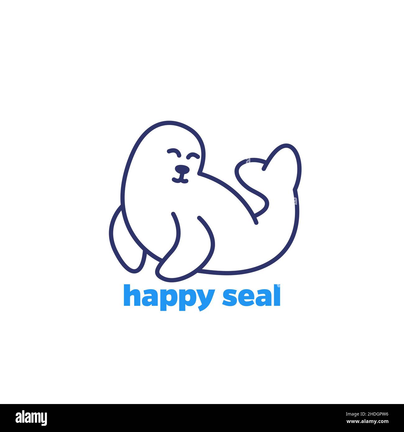 Seal line icon, arctic animal vector Stock Vector Image & Art - Alamy