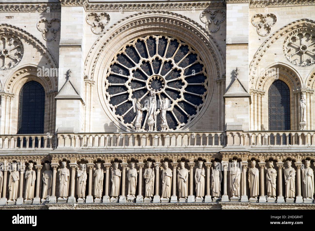 facade, notre dame de paris, western facade, facades, notre dame, western facades Stock Photo ...