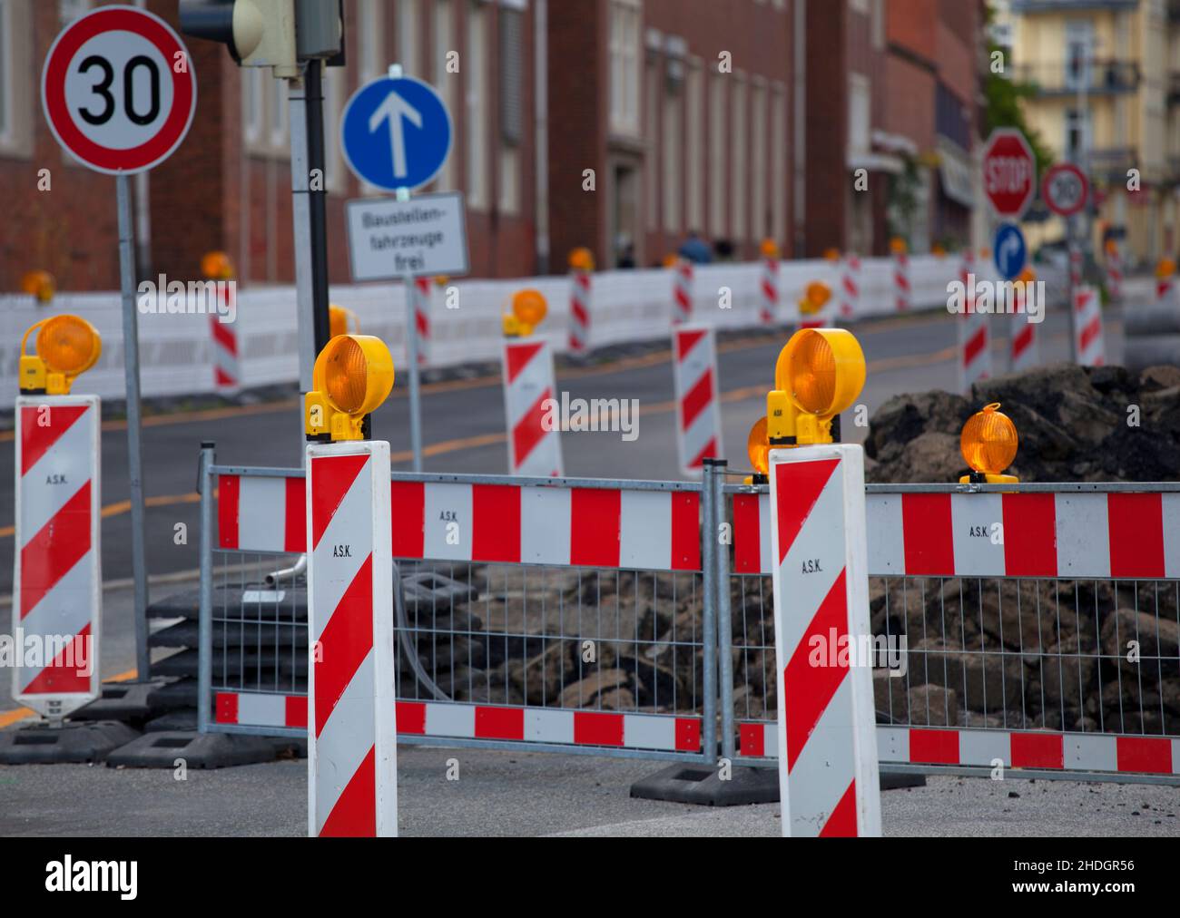 construction site, barrier, road construction, construction sites, site ...