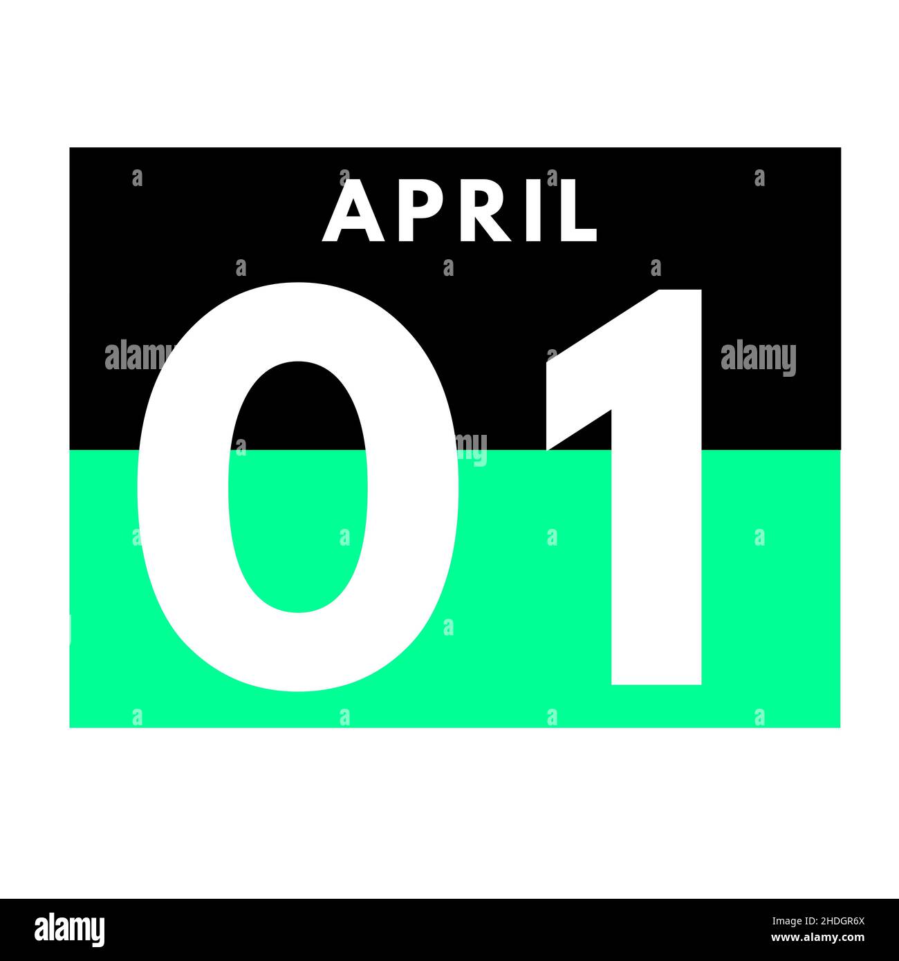 April 1 . Flat daily calendar icon .date ,day, month .calendar for the ...