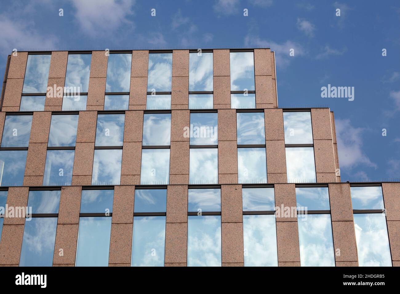 reflection, office building, reflections, office buildings, service ...