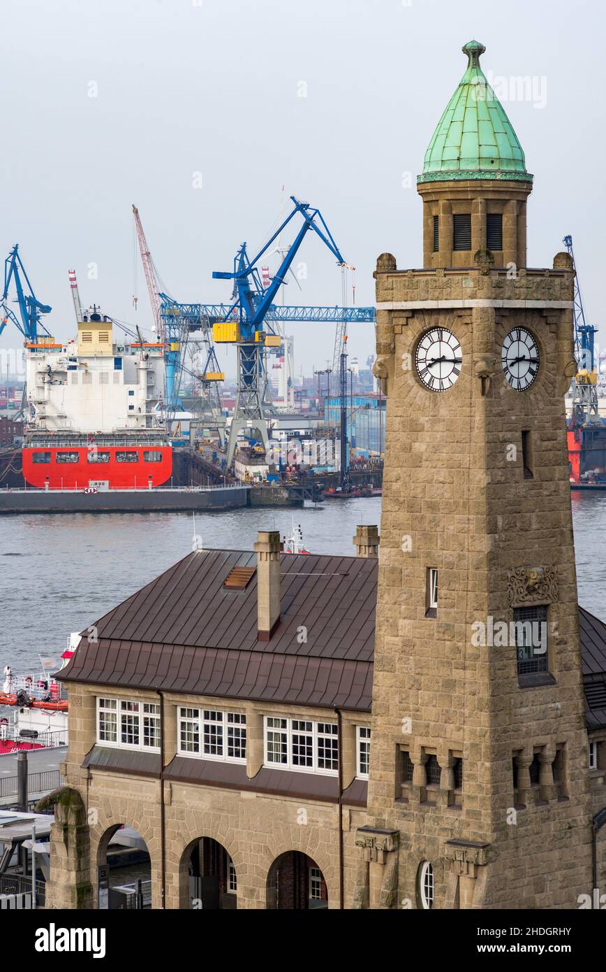 hamburg, landungsbrücken, landungsbrückens Stock Photo - Alamy