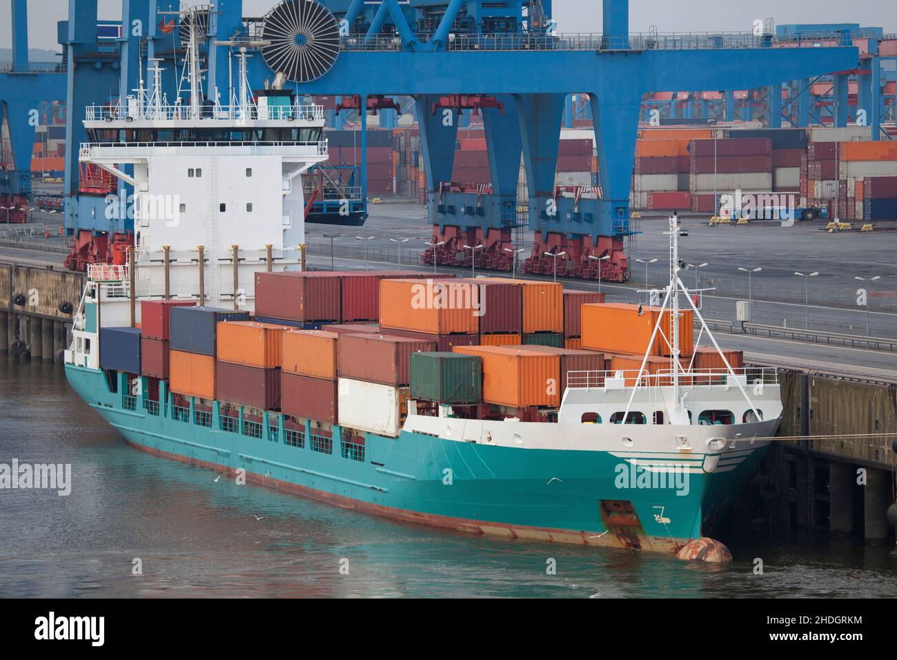 container ship, container port, container ships, container ports Stock ...