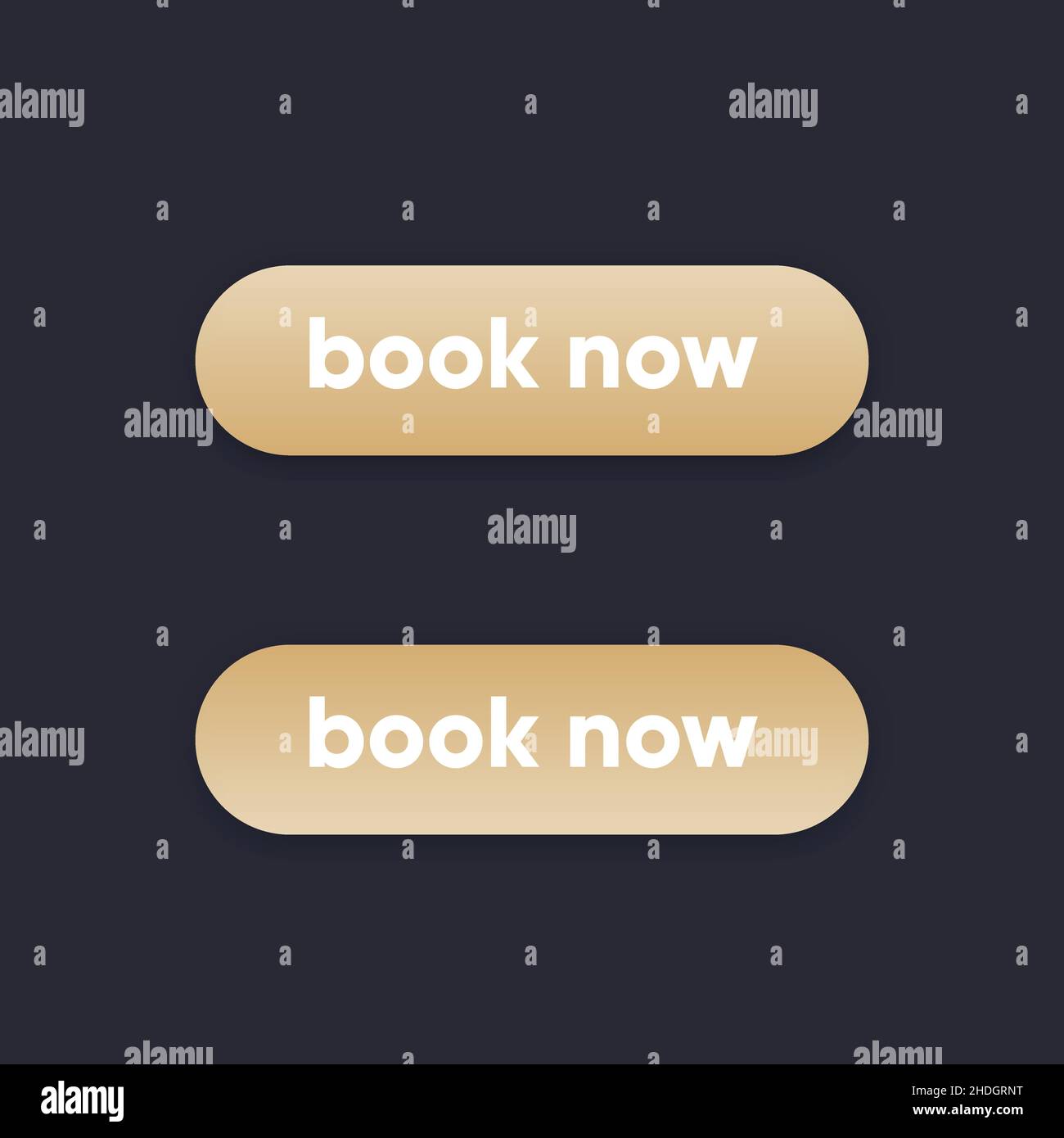 book now buttons in gold, vector Stock Vector Image & Art - Alamy