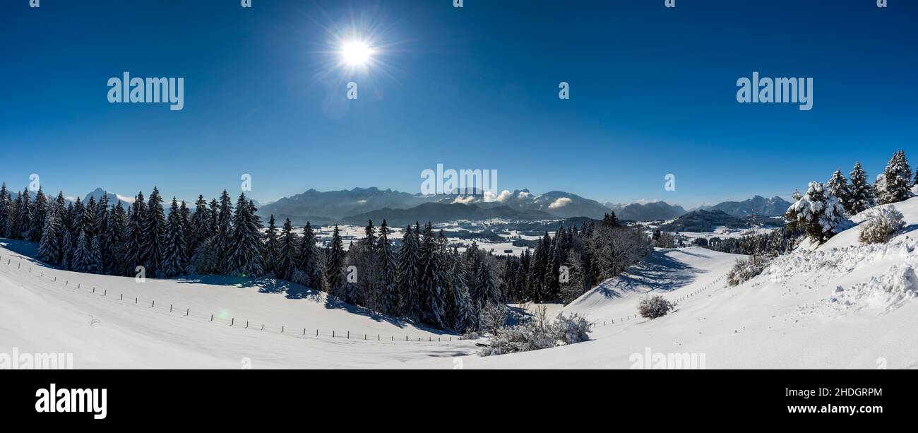 panoramic landscape at winter with mountain range Stock Photo - Alamy