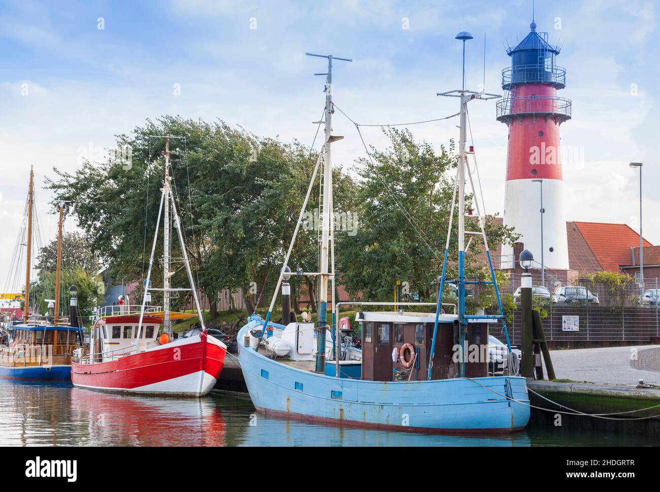 lighthouse, büsum, fishing boat, lighthouses, büsums, fishing boats ...