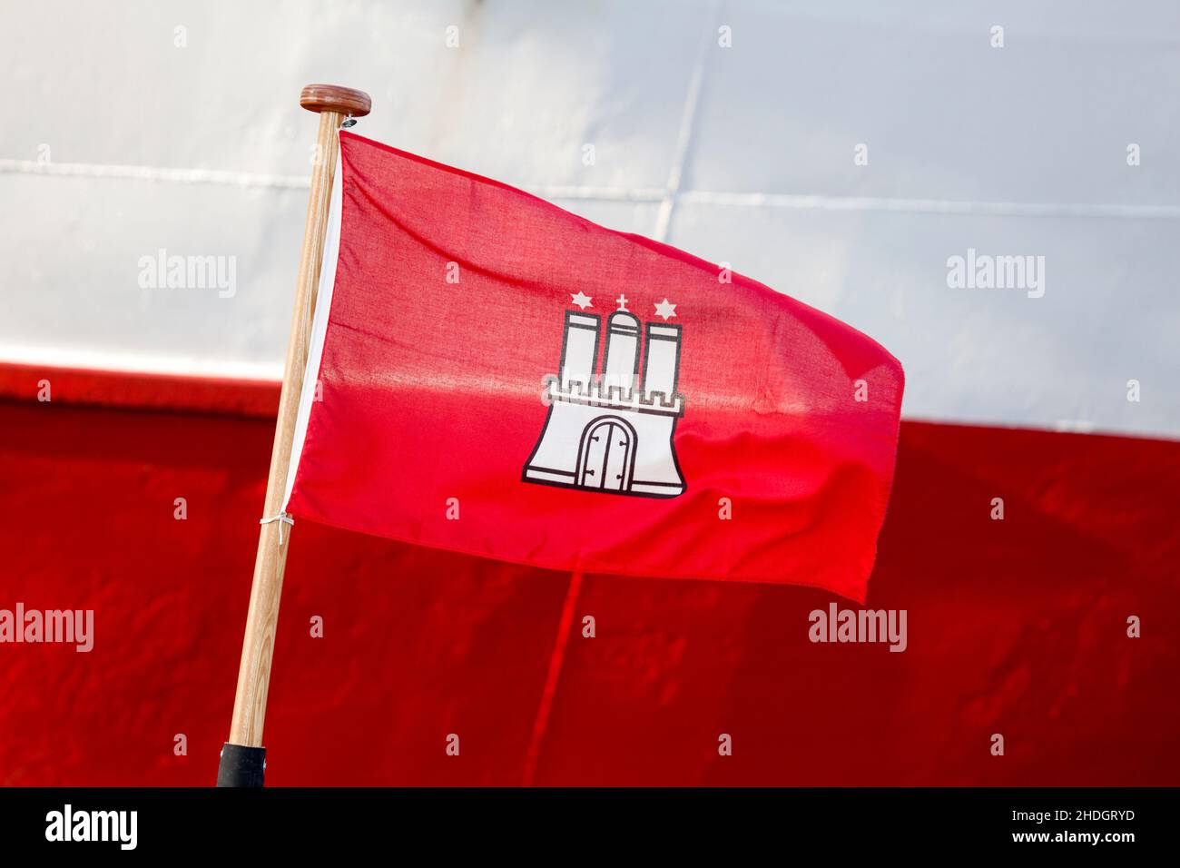 hamburg, hamburgfahne, hamburg flag Stock Photo - Alamy