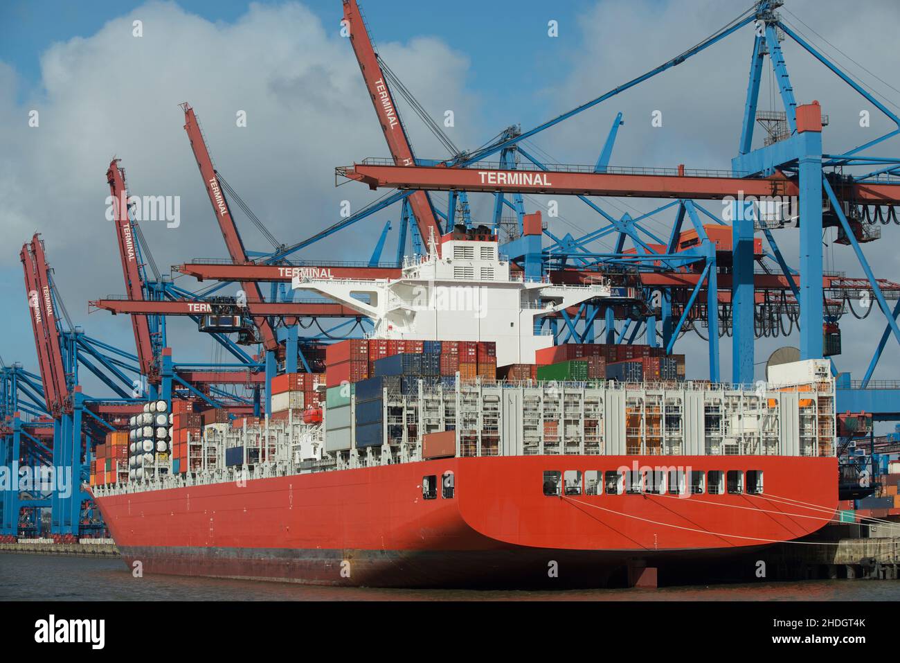 container ship, container terminal, gantry cranes, container ships ...