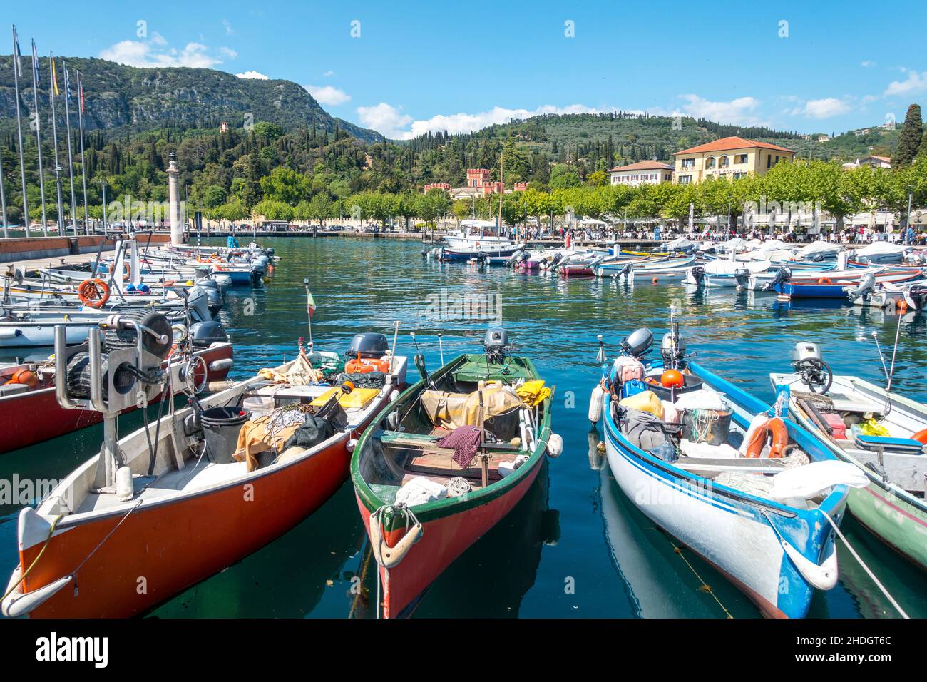 fishing boat, lake garda, fishing boats, lake gardas Stock Photo - Alamy