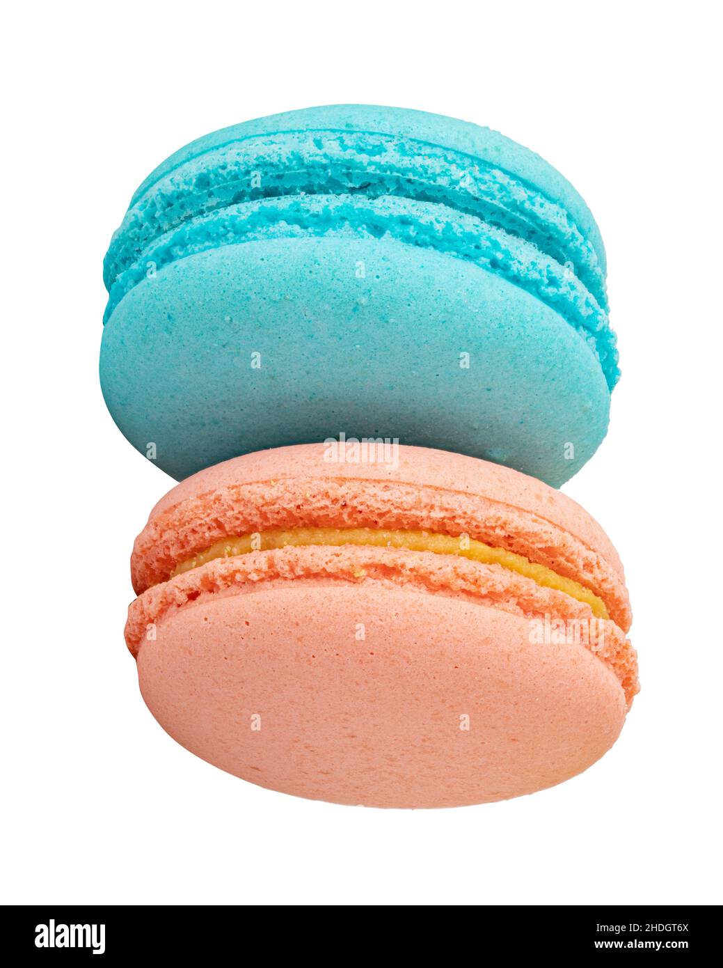 Colored macaroons isolated on white background. Clipping path Stock ...
