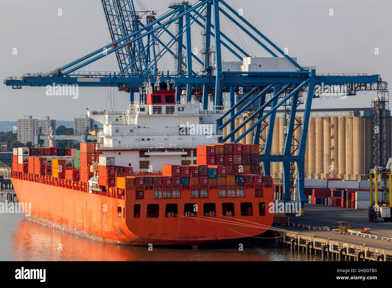 container ship, container port, container ships, container ports Stock Photo - Alamy