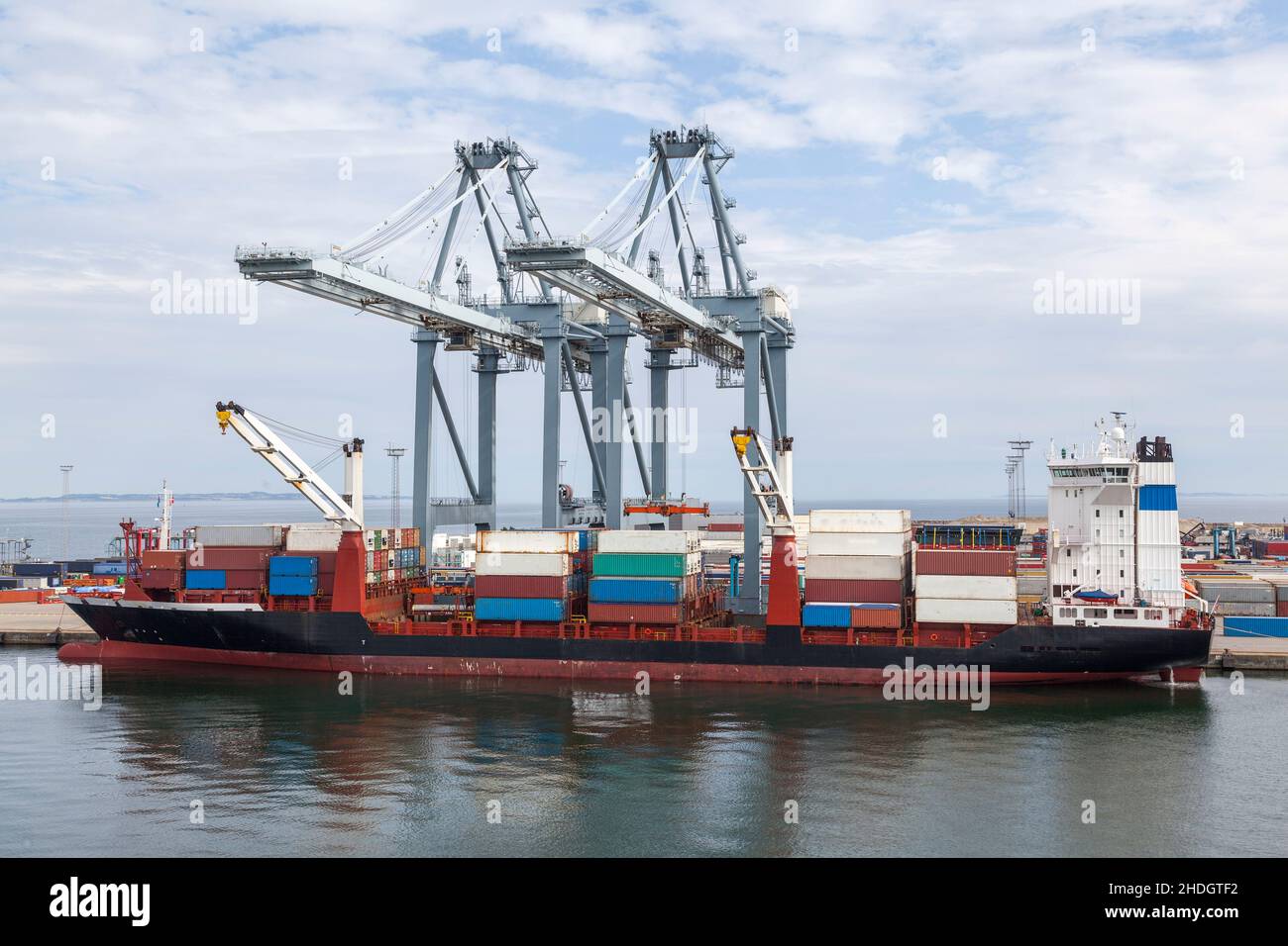 container ship, container terminal, gantry cranes, container ships ...