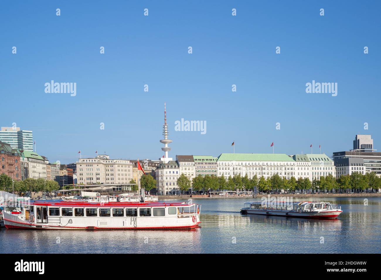 hamburg, alster ship, alster lake, alster ships Stock Photo - Alamy