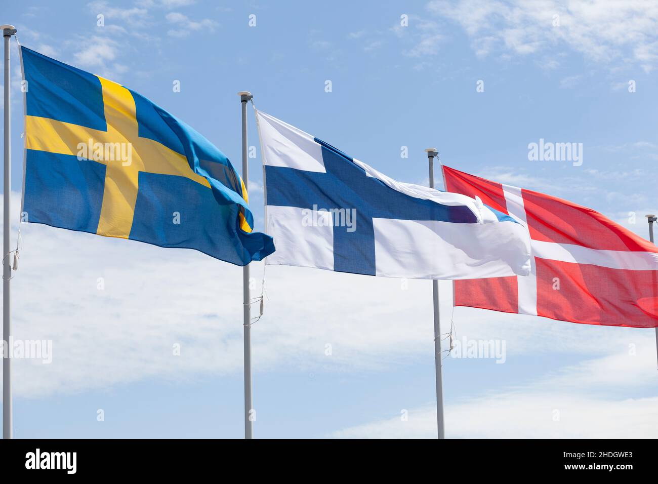 Sweden denmark flag hi-res stock photography and images - Alamy
