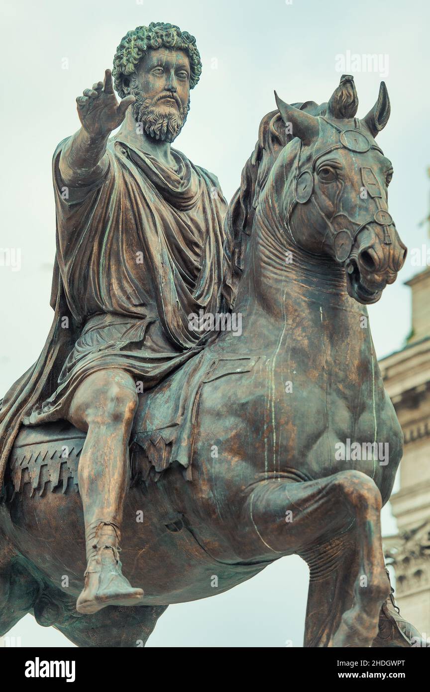 Equestrian Bronze Portrait Of Marcus Aurelius