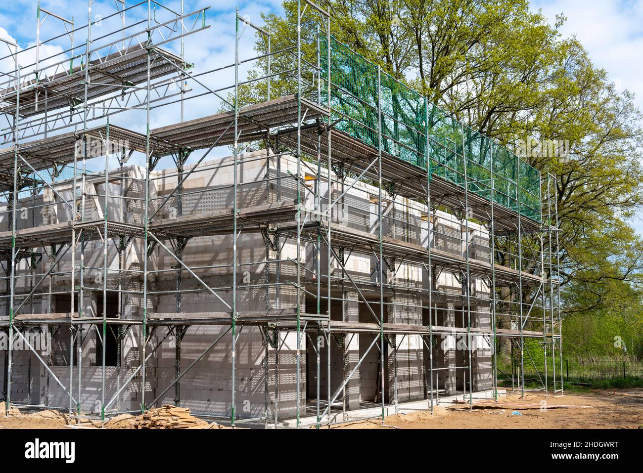 building construction, carcass, scaffolding, building constructions ...