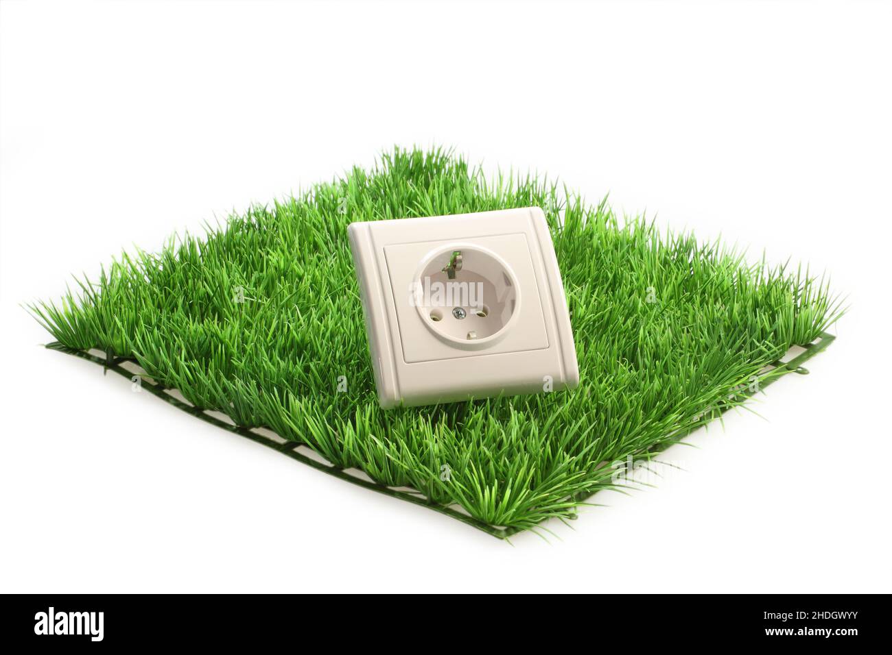 green electricity, plug, outlets Stock Photo - Alamy