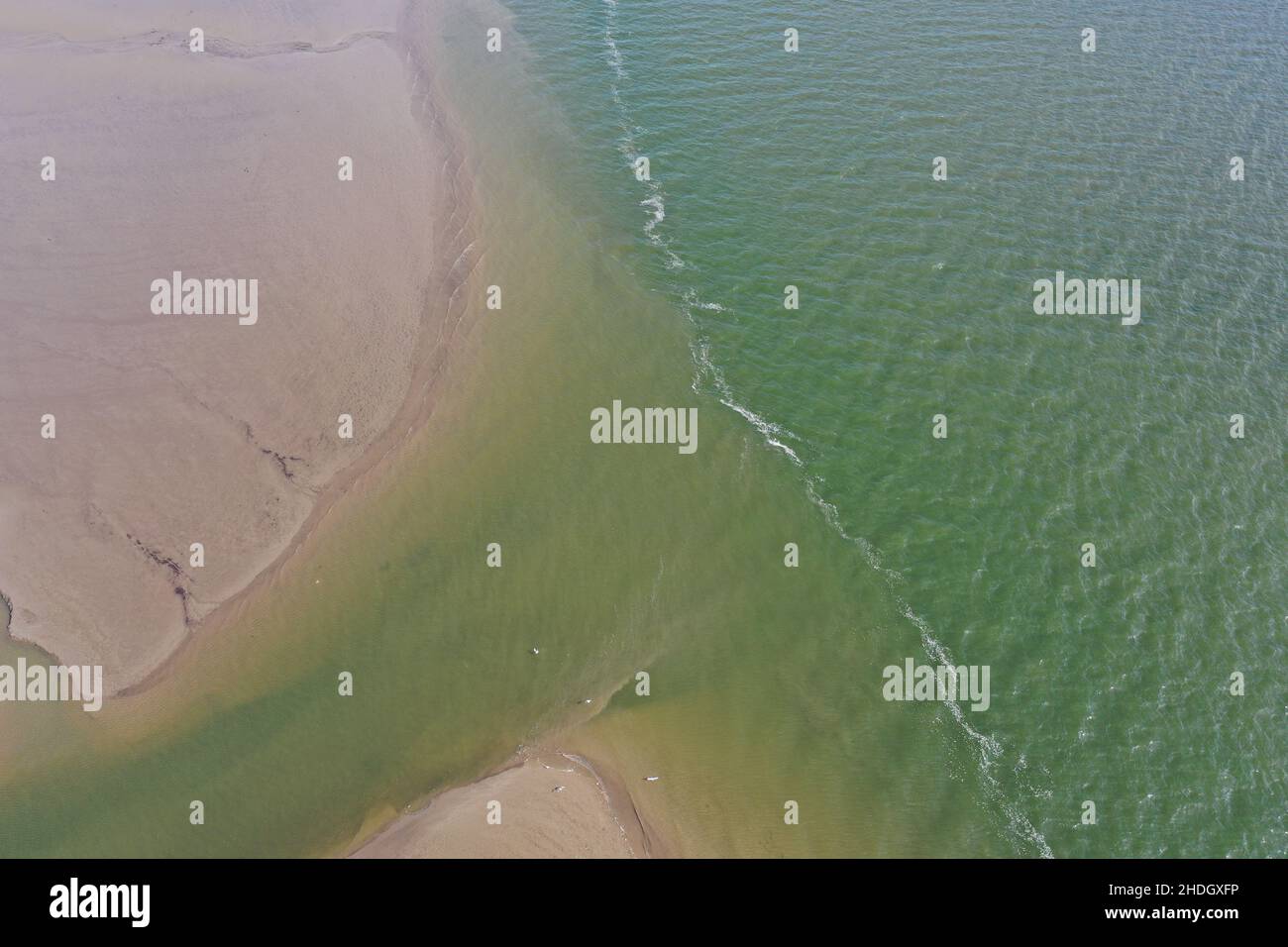 Aerial Photograph of Llangennech Marshland and River Loughor Stock ...