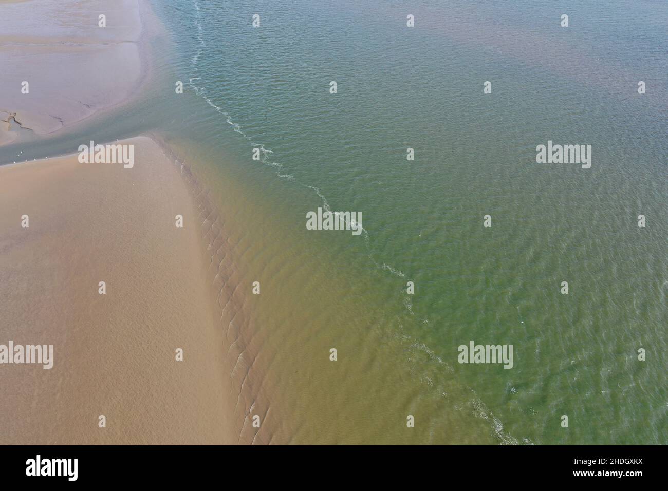 Aerial Photograph of Llangennech Marshland and River Loughor Stock ...
