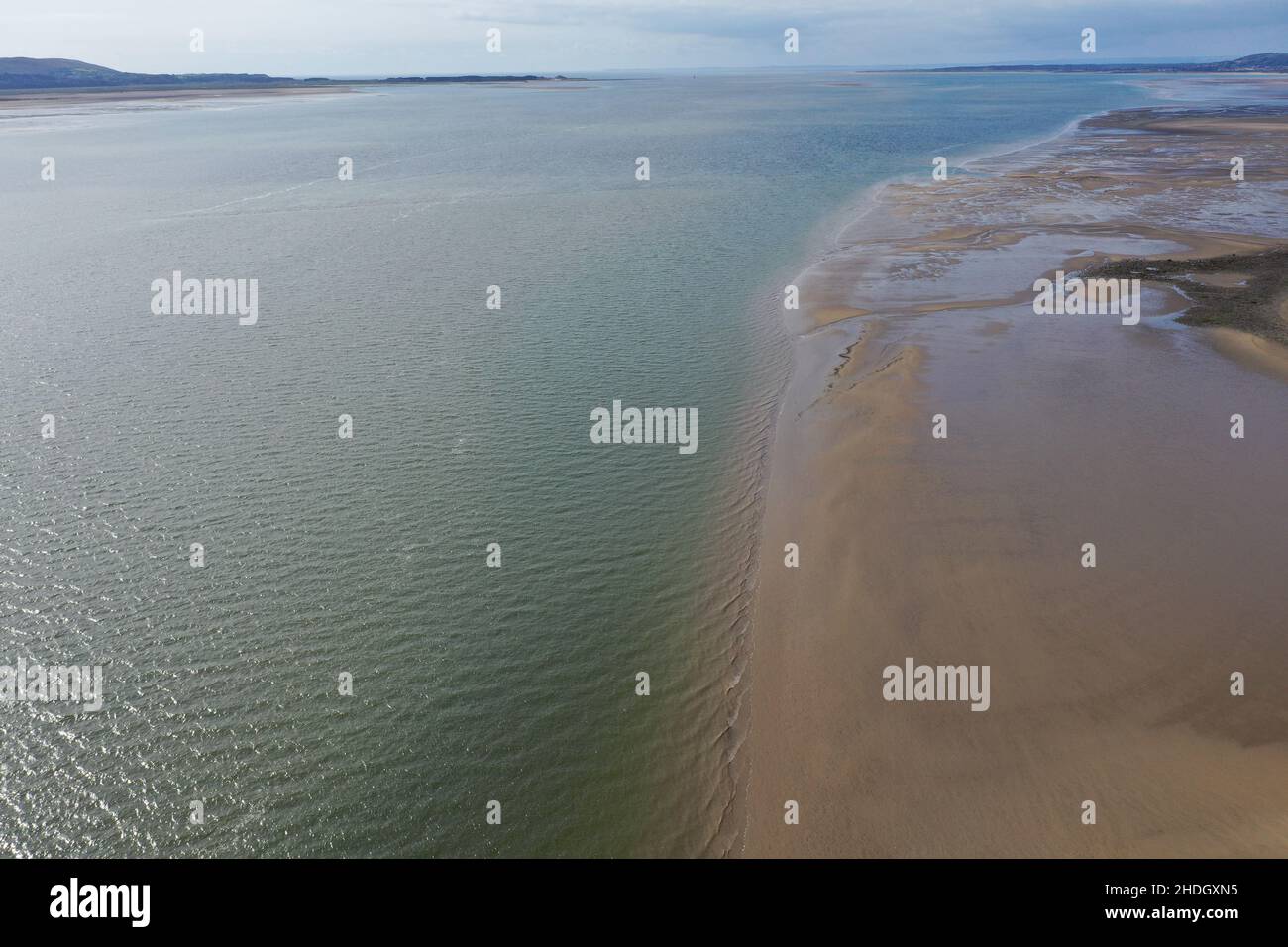 Aerial Photograph of Llangennech Marshland and River Loughor Stock ...
