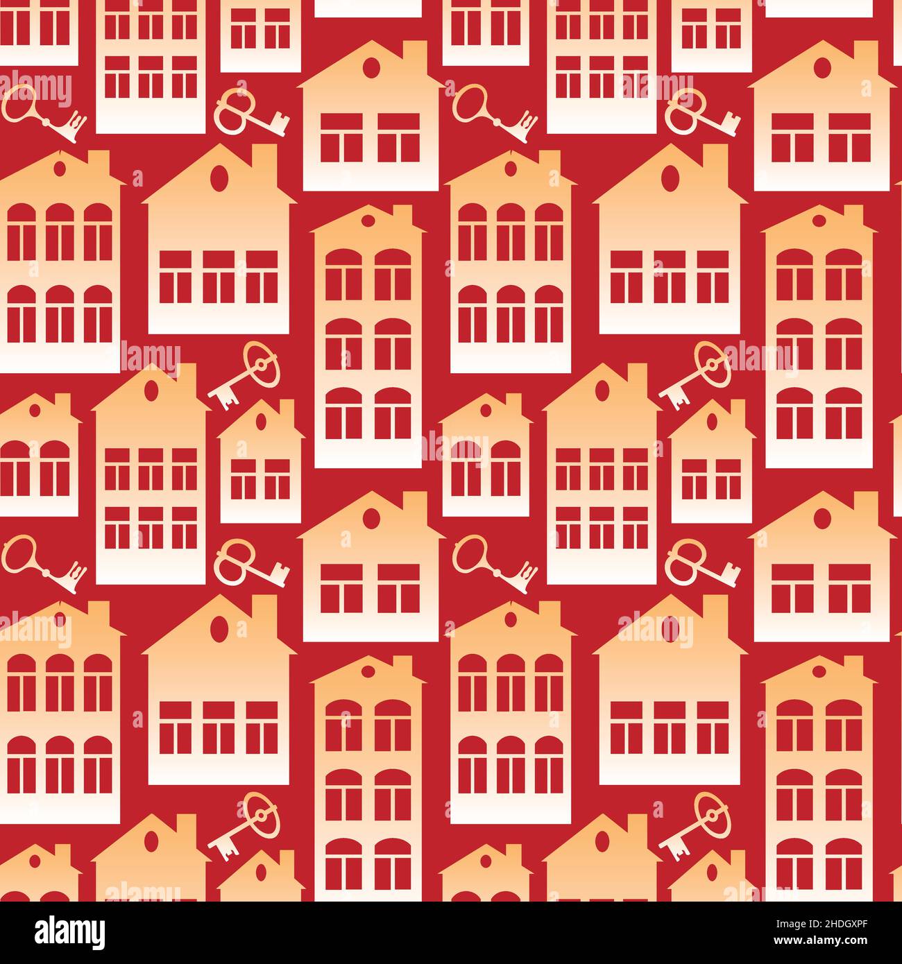 Seamless pattern on a square background on the theme of real estate ...