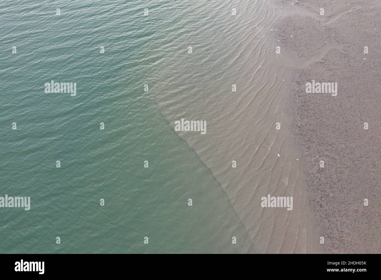 Aerial Photograph of Llangennech Marshland and River Loughor Stock ...