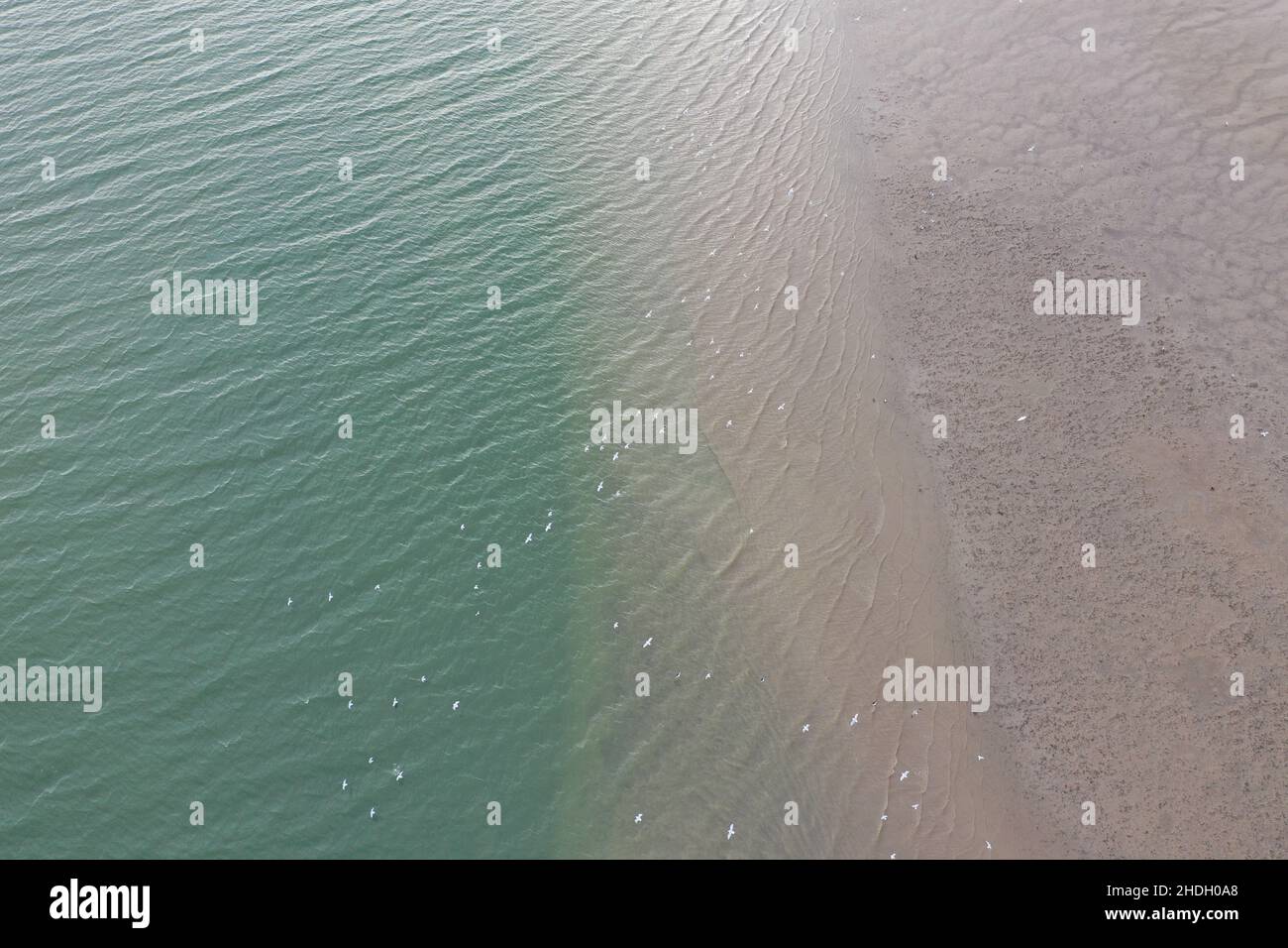 Aerial Photograph of Llangennech Marshland and River Loughor Stock ...