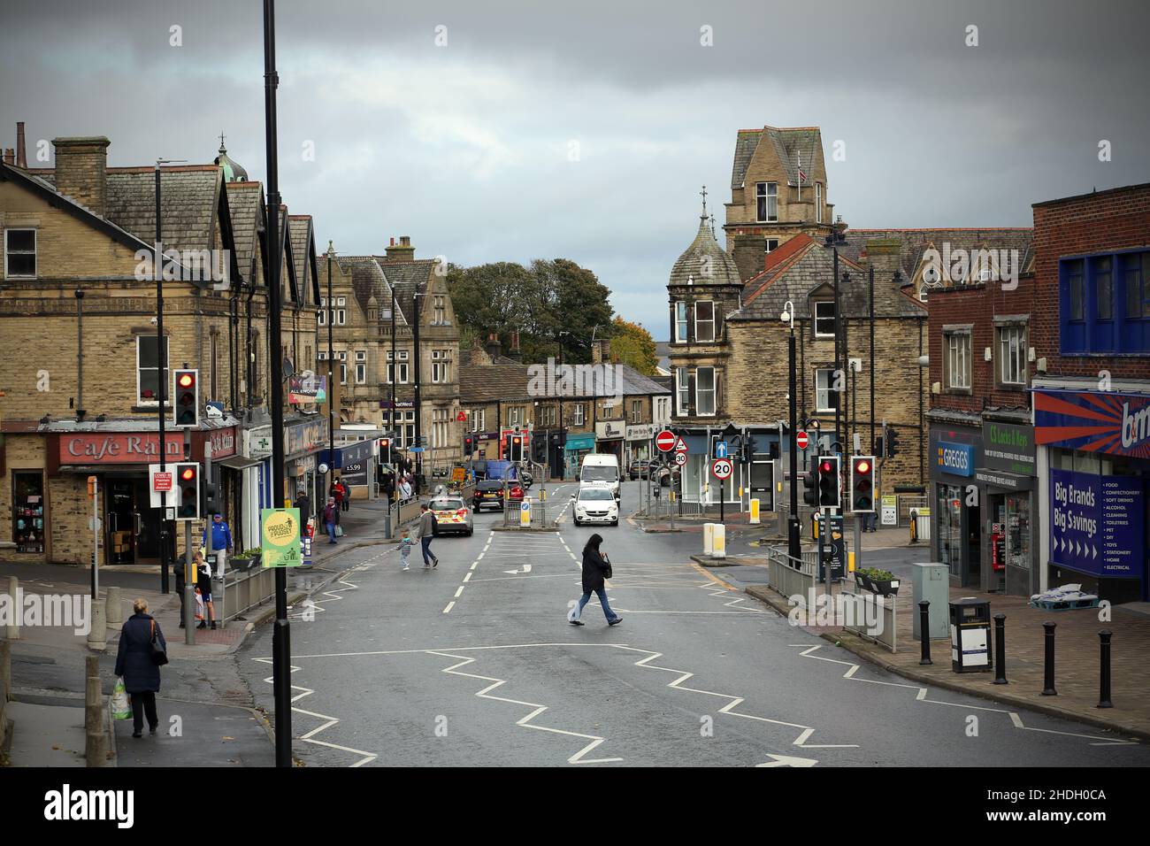 The Market town of Pudsey in West Yorkshire,England. Pudsey is located ...