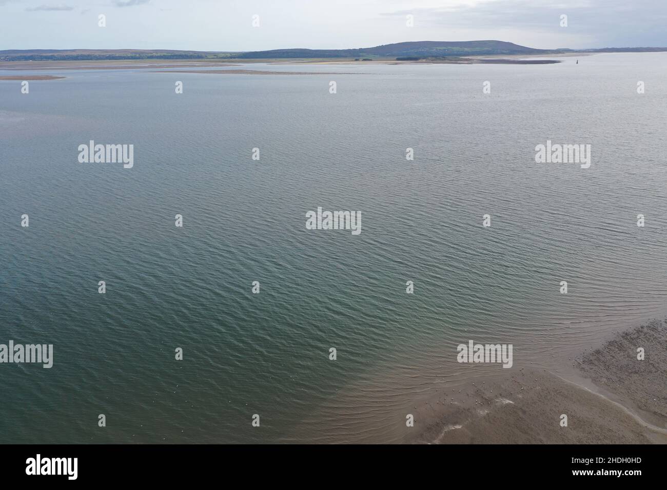 Aerial Photograph of Llangennech Marshland and River Loughor Stock ...