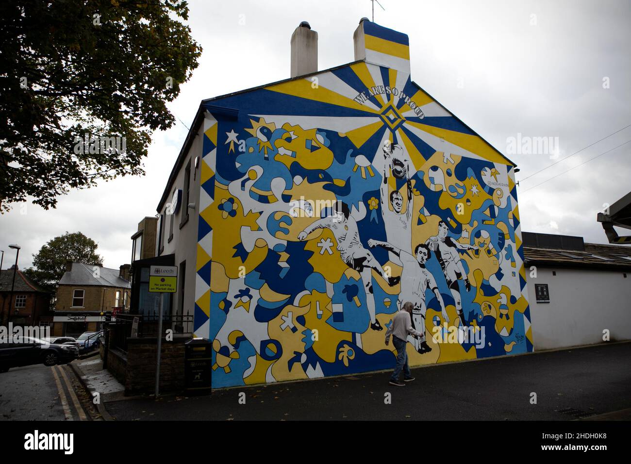 A football mural on the side of a house in Pudesy celebrating famous ...