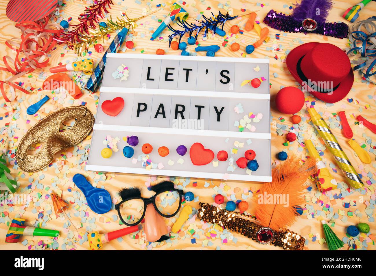 Party hats streamers hi-res stock photography and images - Alamy