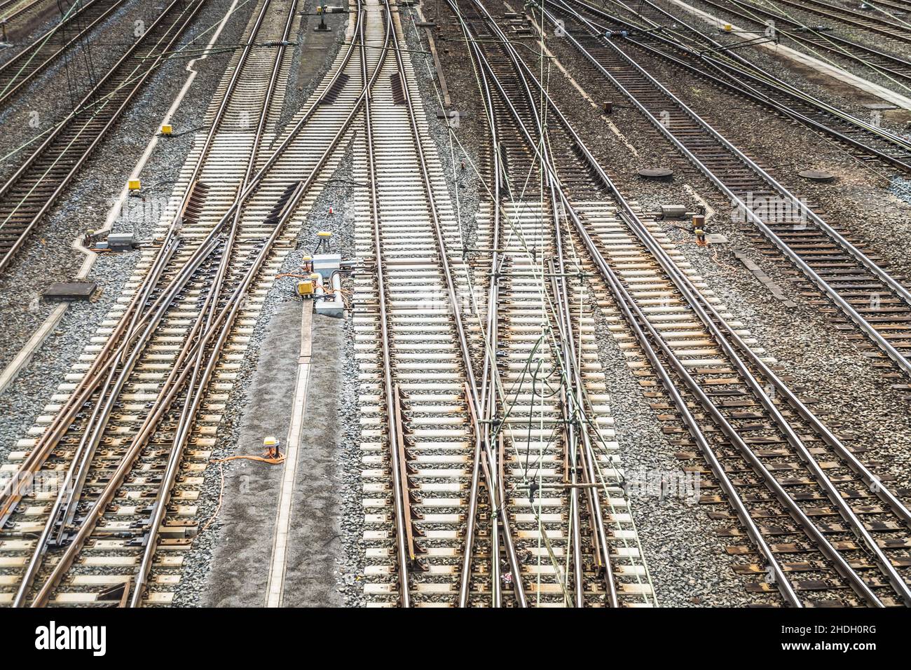 Railway tracks junctions hi-res stock photography and images - Alamy