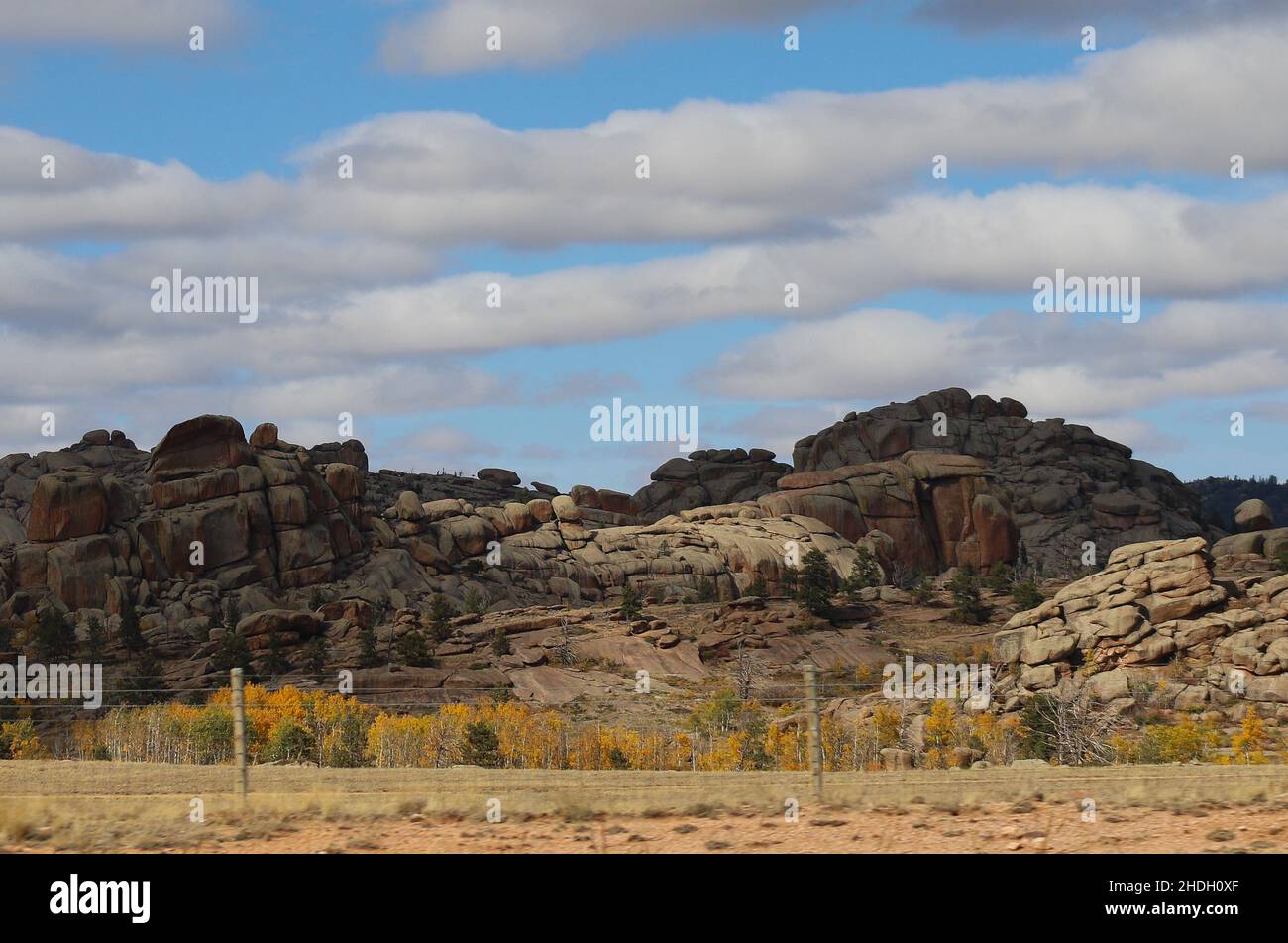 Stacks of huge rectangular blocks that have been rounded by hi-res ...