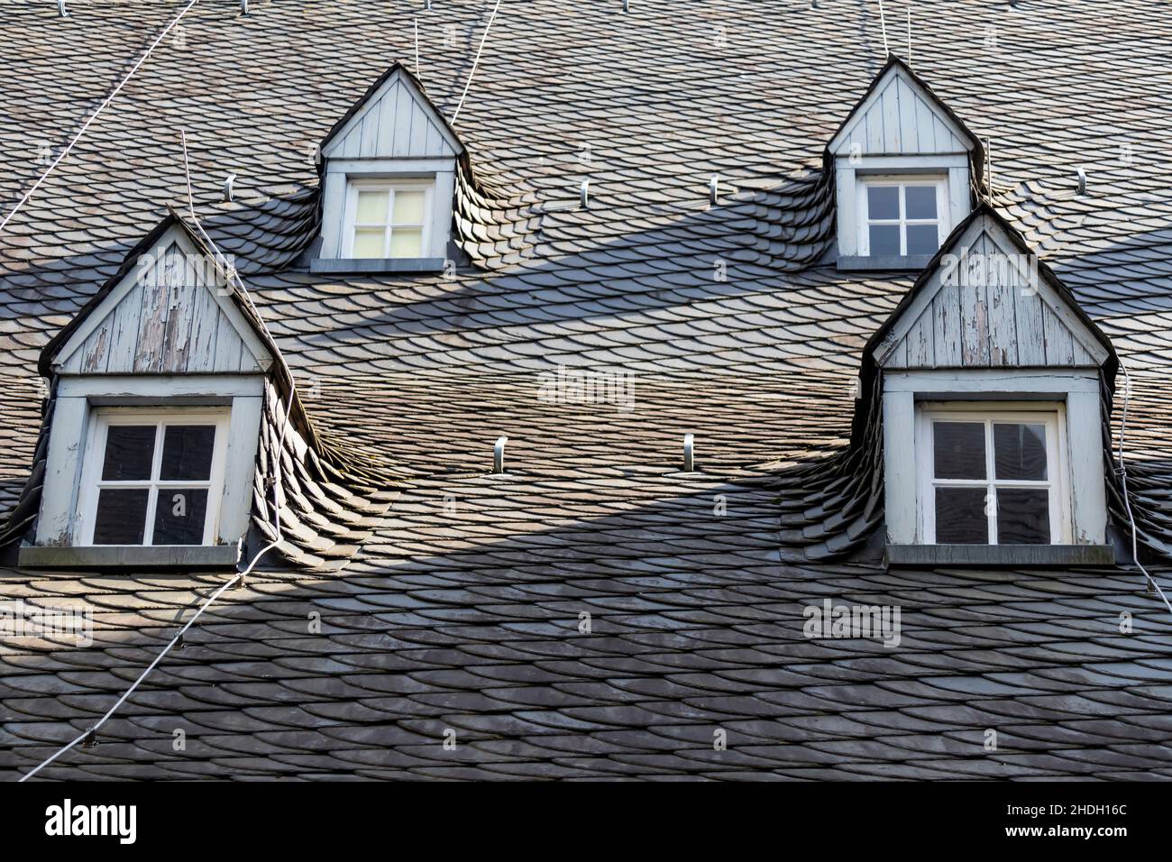 Old roof shingles windows hi-res stock photography and images - Alamy