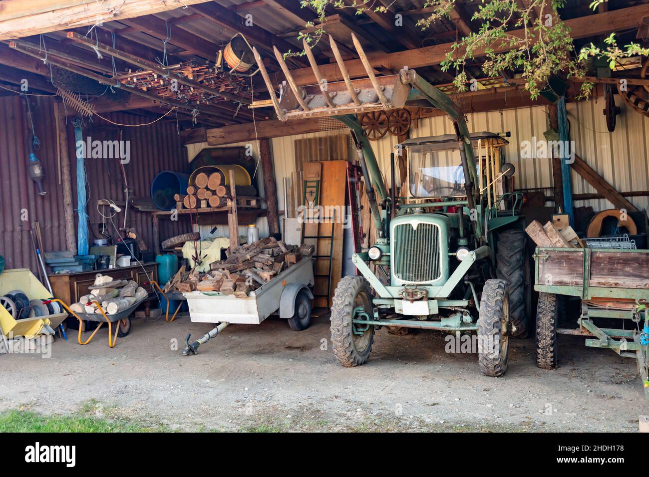 farm, tractor, shed, farms, homestead, tractors, sheds, tool shed Stock ...